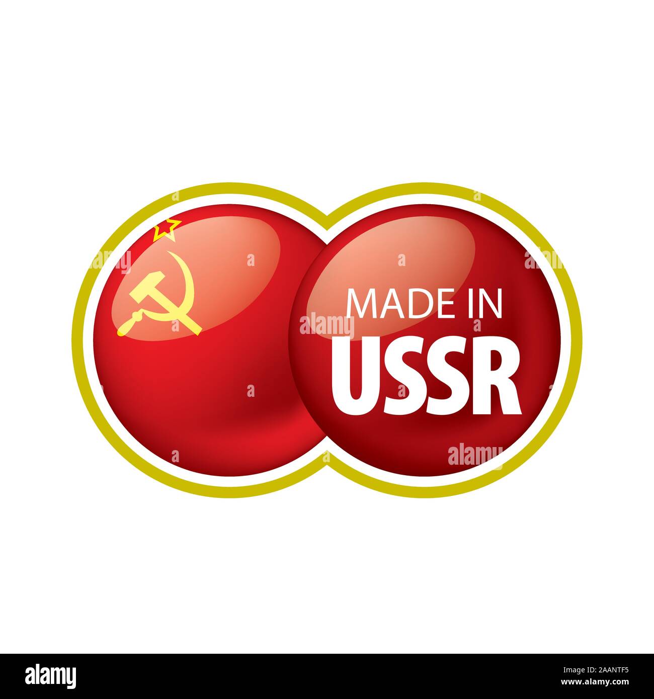 The red flag of the USSR. Vector illustration on white background Stock ...
