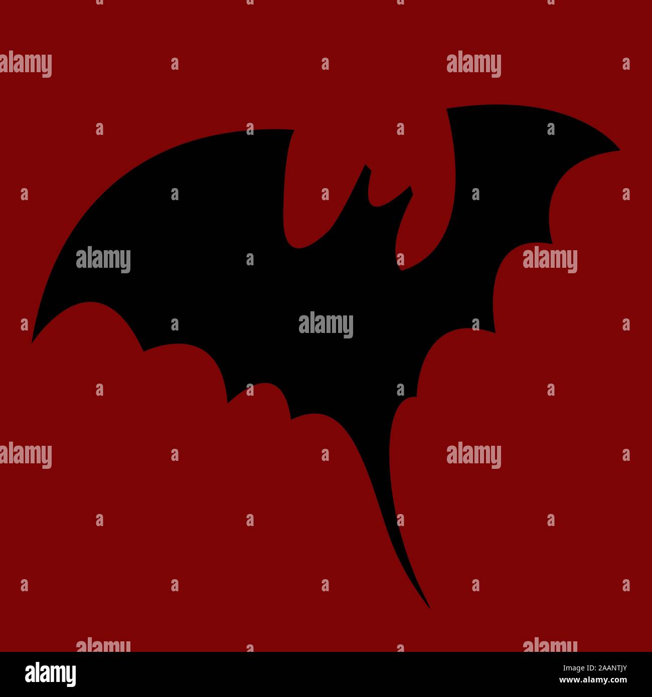 Vector abstract bat silhouette on dark red background Stock Vector ...