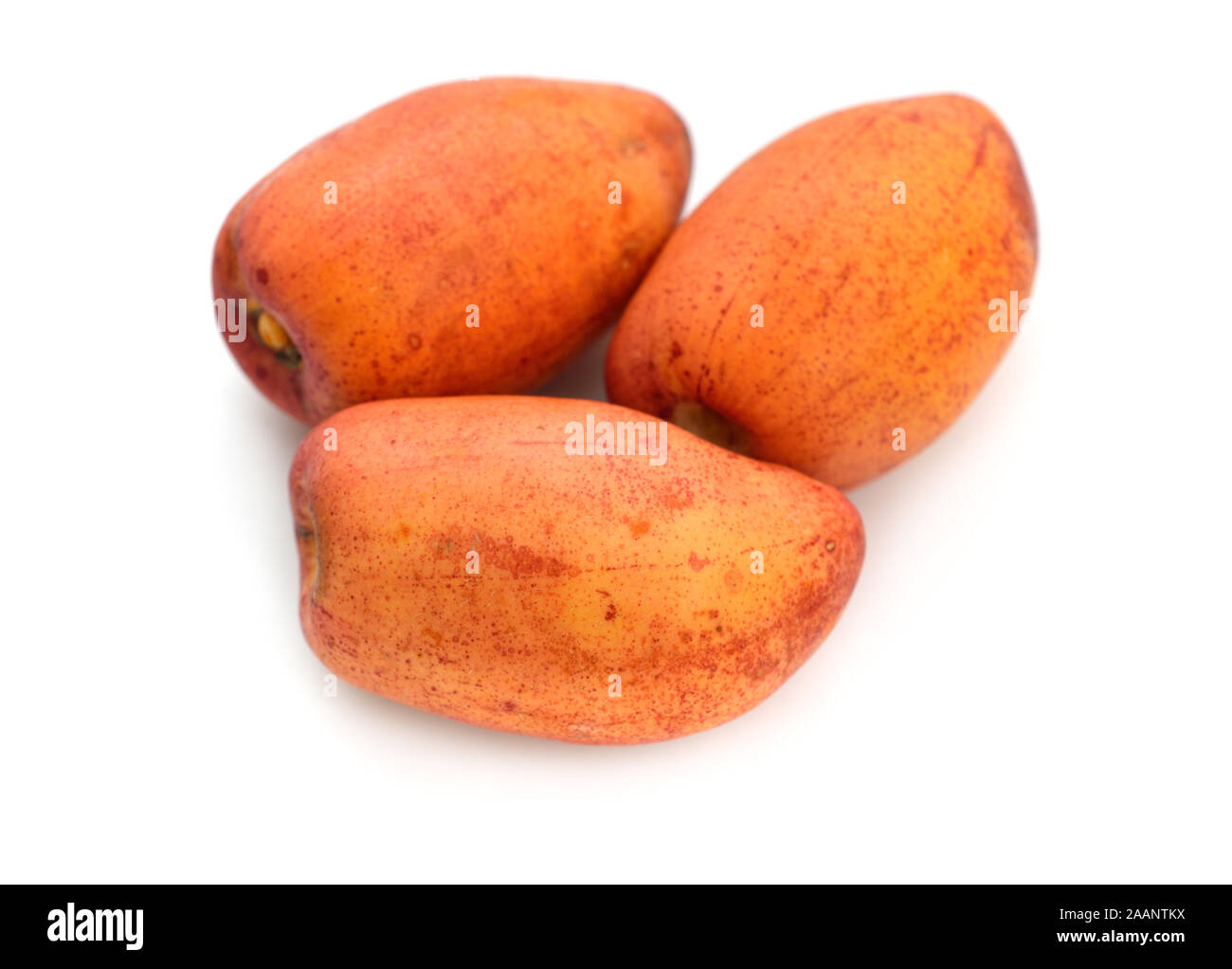 Three Fresh dates isolated on white background Stock Photo - Alamy