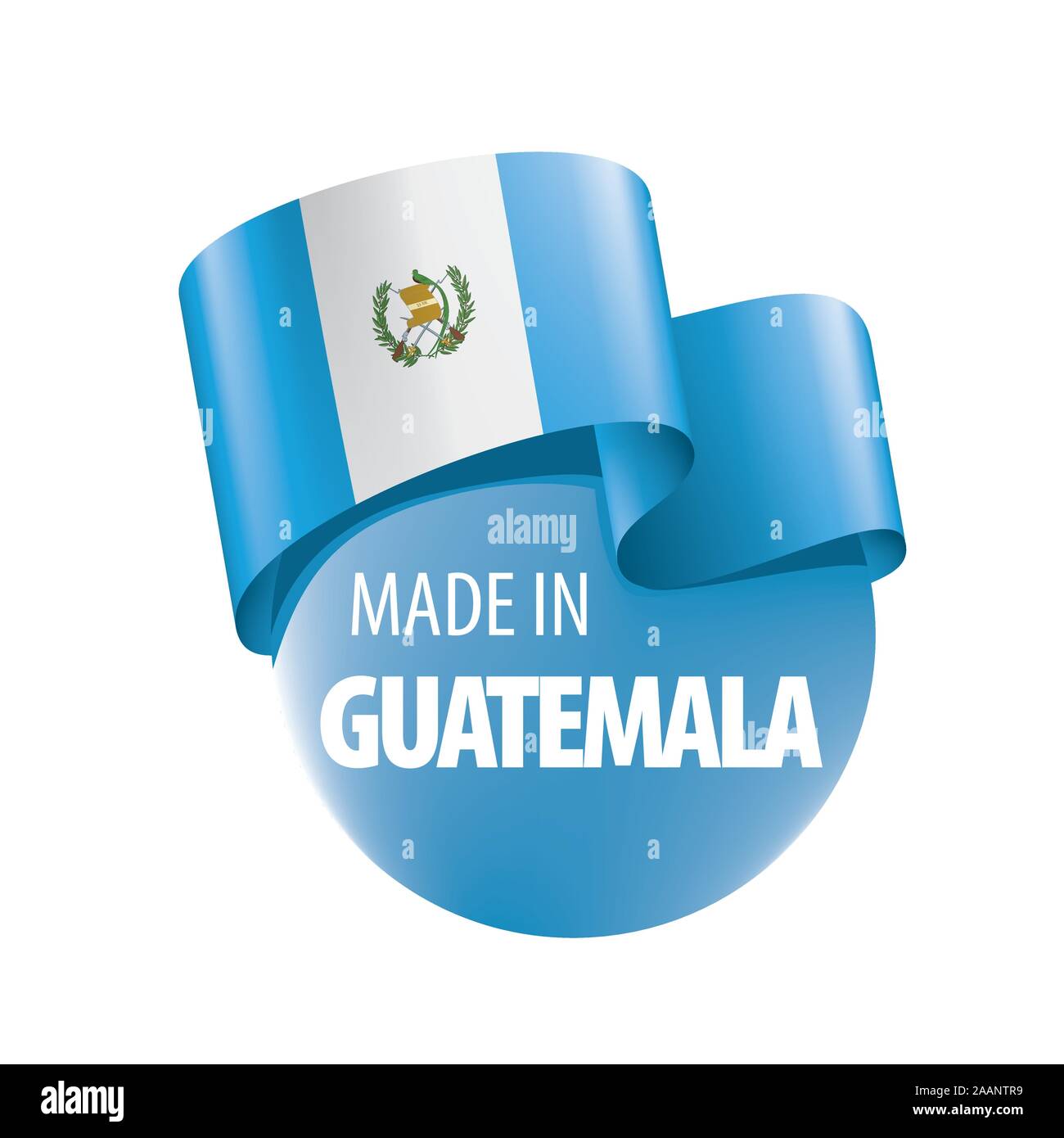 Guatemala flag, vector illustration on a white background Stock Vector ...