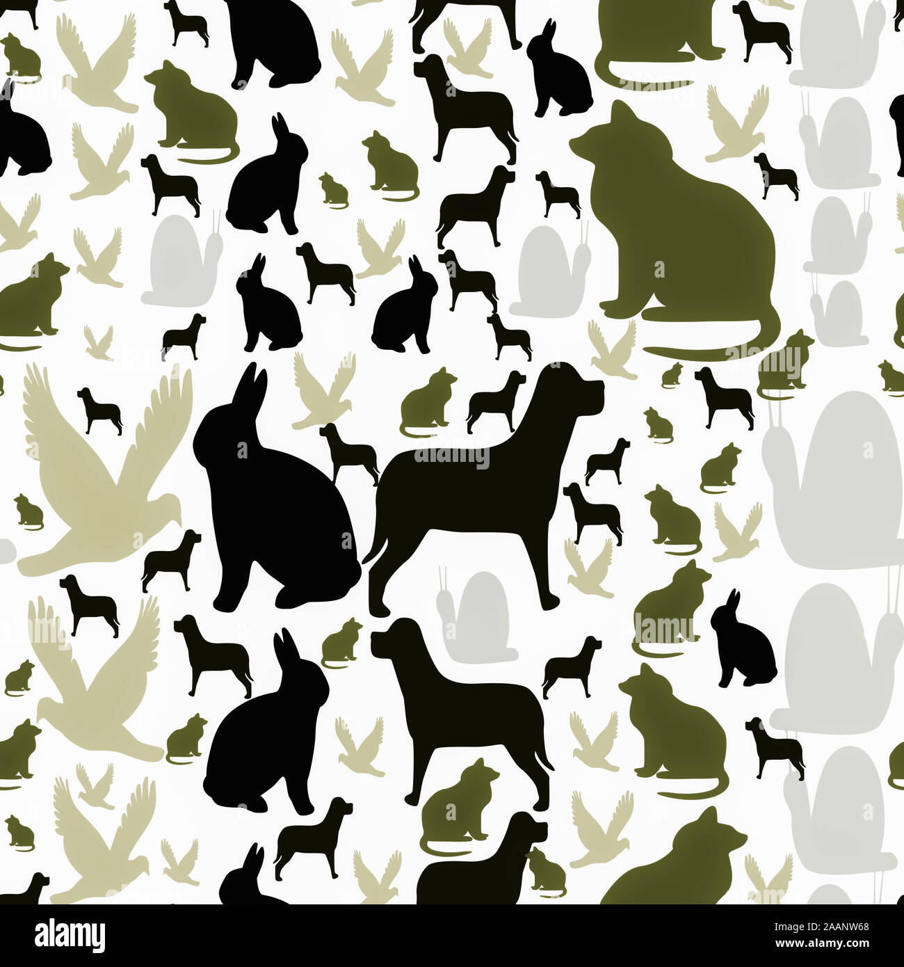 Black and white dog cat rabbit hi-res stock photography and images - Alamy