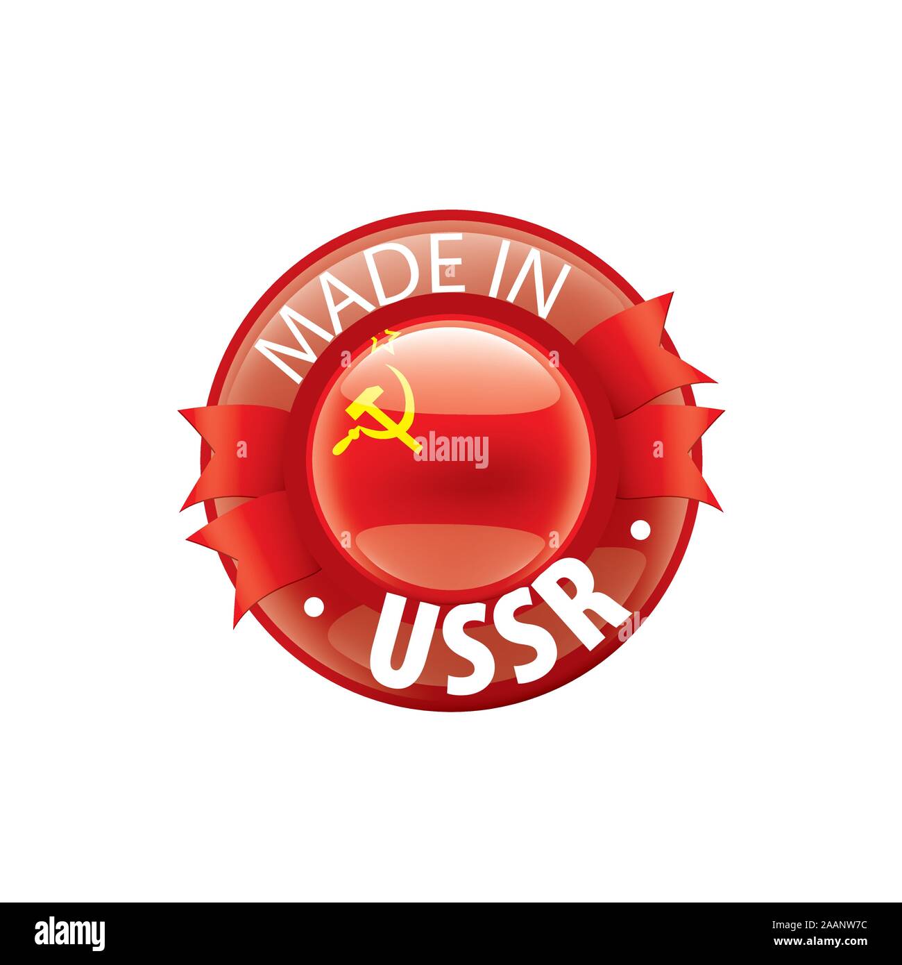 The red flag of the USSR. Vector illustration on white background Stock ...