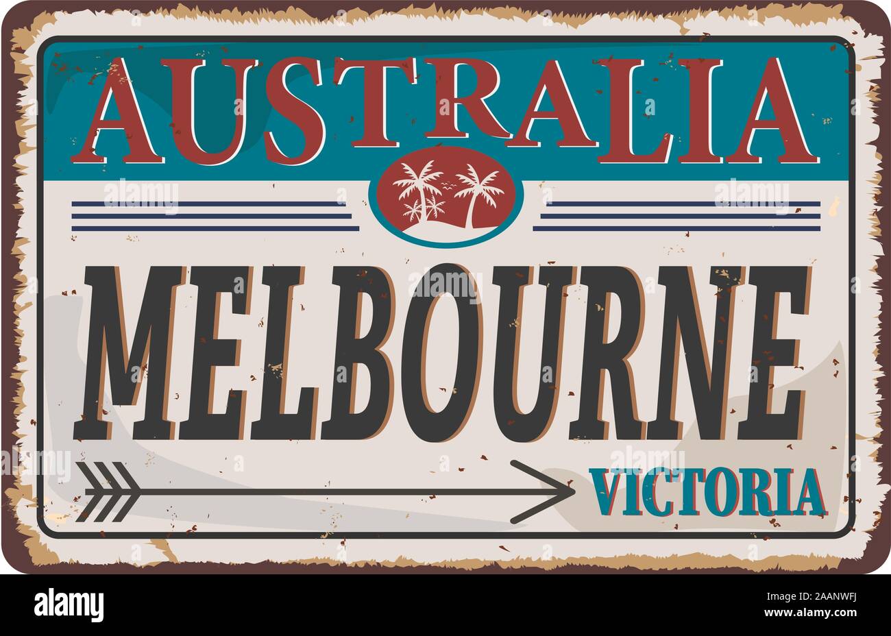 Melbourne travel destination Stock Vector Images - Alamy
