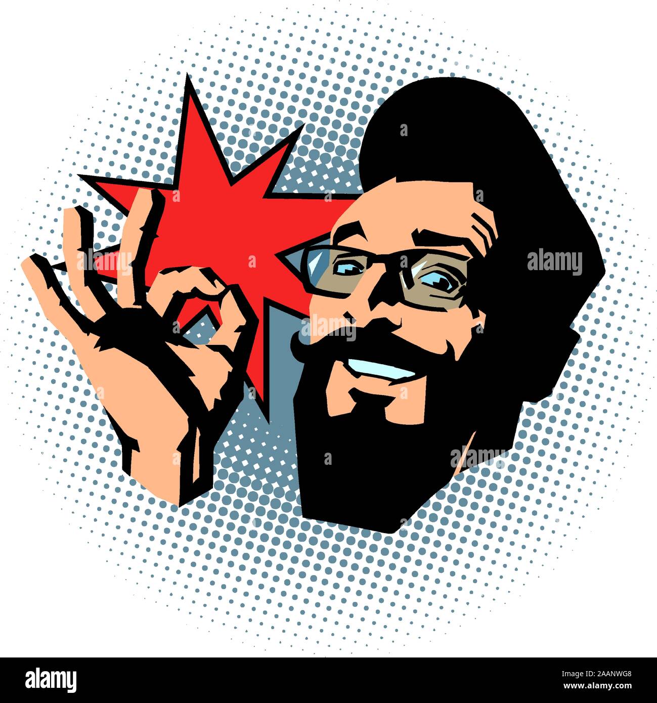 Person smiling friendly portrait Stock Vector Images - Alamy