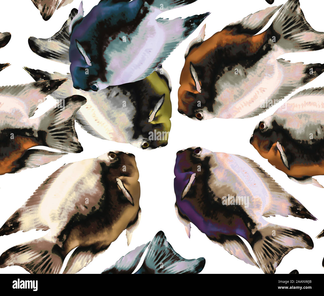 Repeating pattern fish hi-res stock photography and images - Alamy