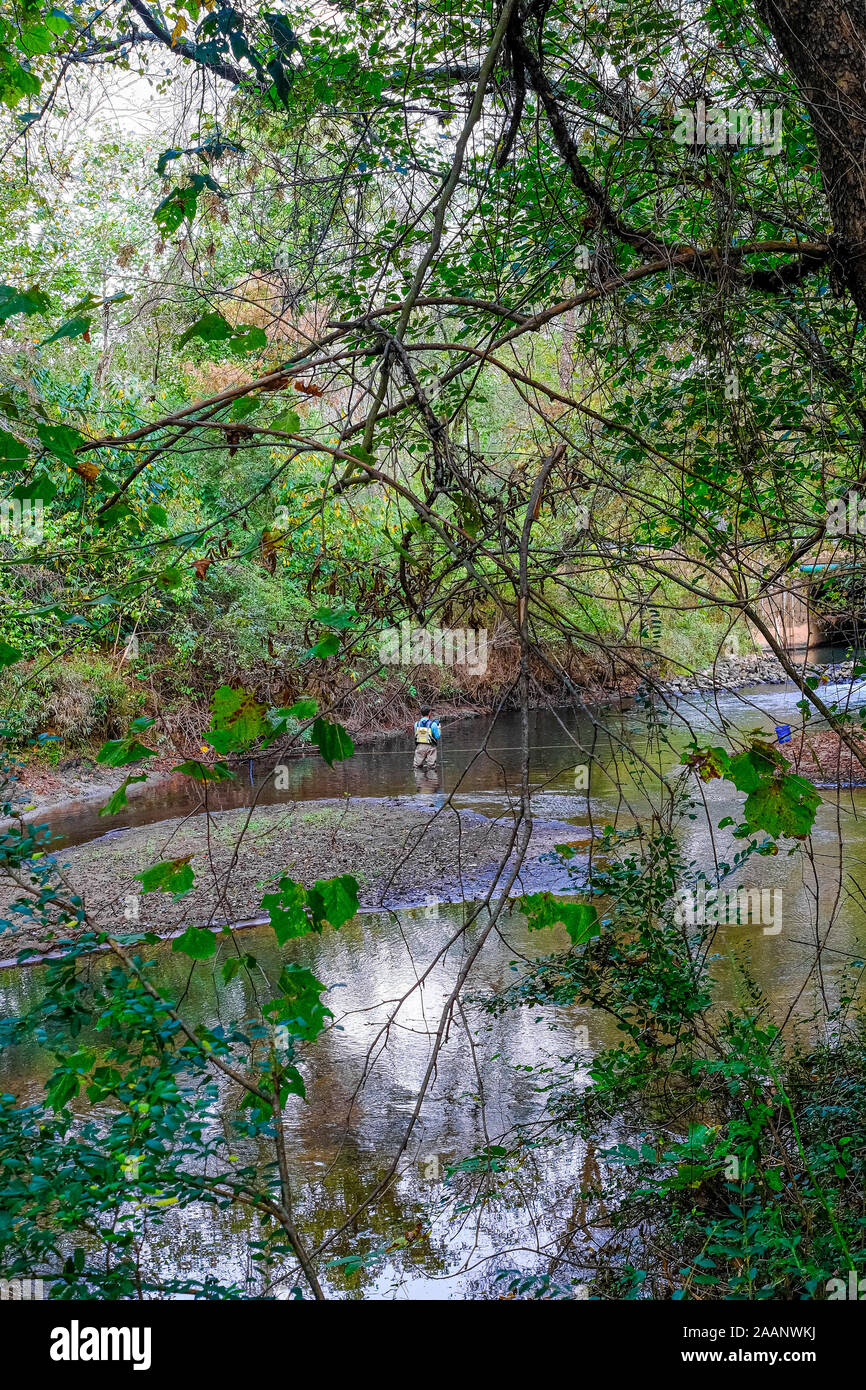 County Engineer Working on Stream Stock Photo - Alamy