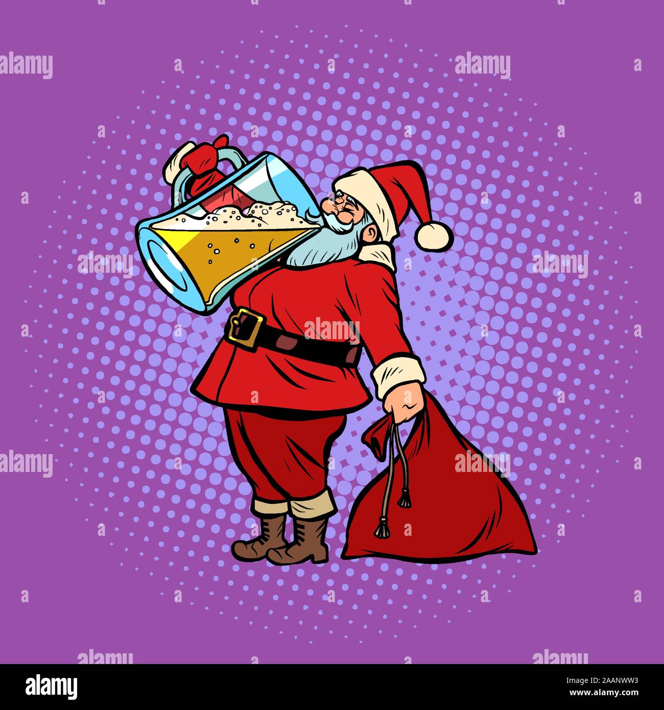 Santa claus drinking beer hi-res stock photography and images - Alamy
