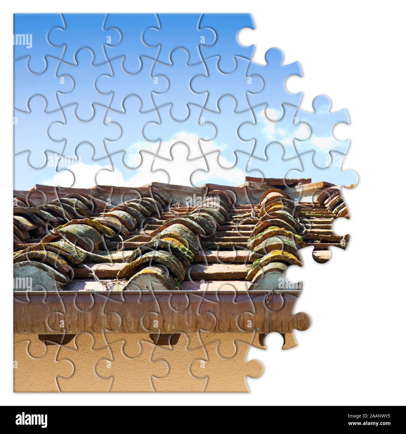 Old traditional tuscany terracotta roof (Italy) - concept image in ...