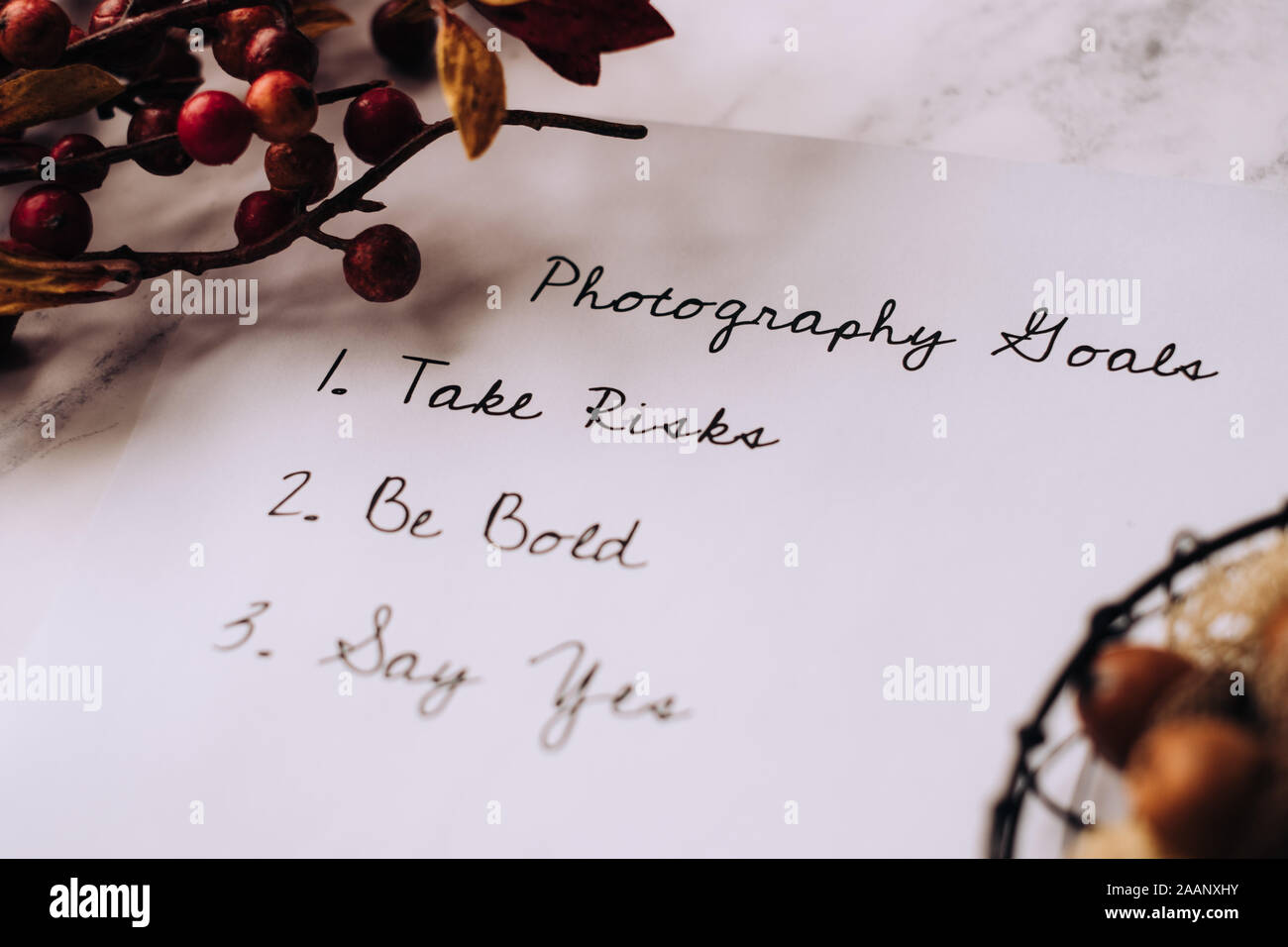 Setting photography goals Stock Photo - Alamy