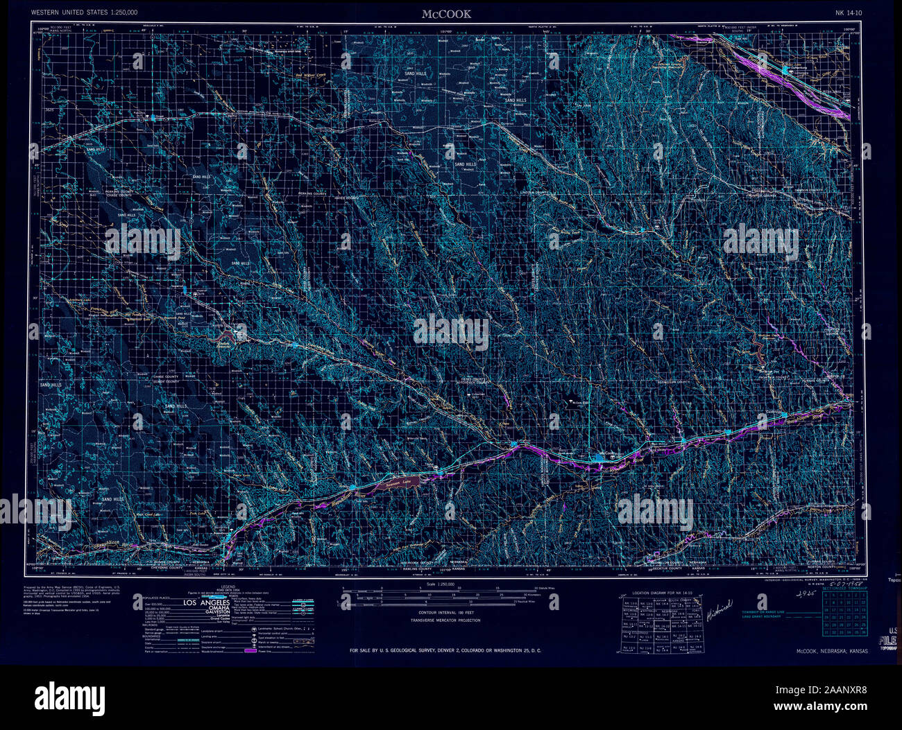 Map of mccook nebraska hi-res stock photography and images - Alamy