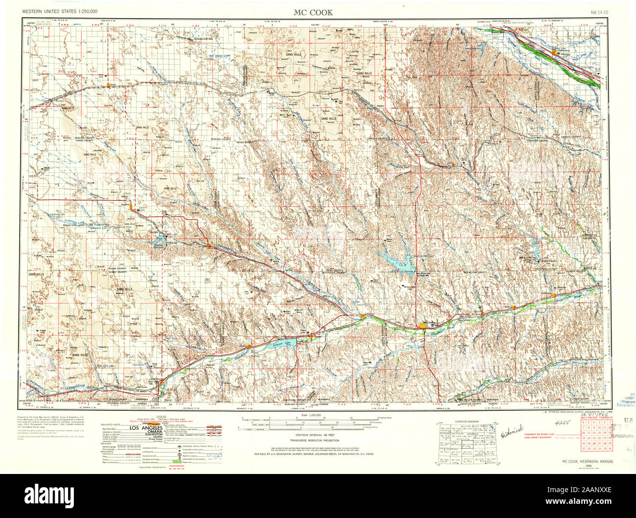Map of mccook hi-res stock photography and images - Alamy