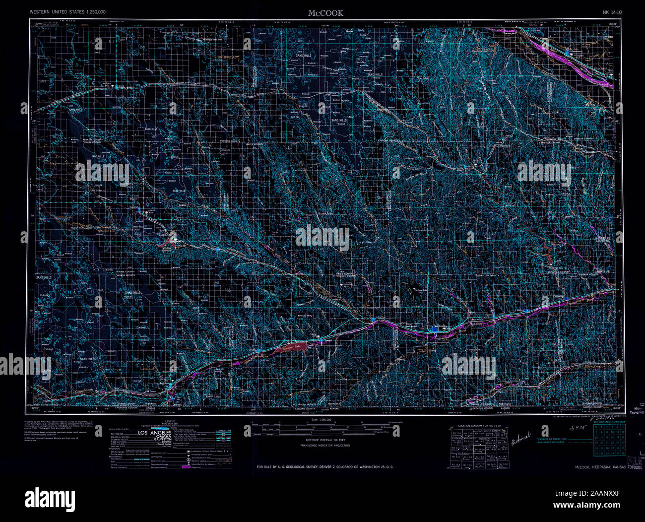 Map of mccook nebraska hi-res stock photography and images - Alamy