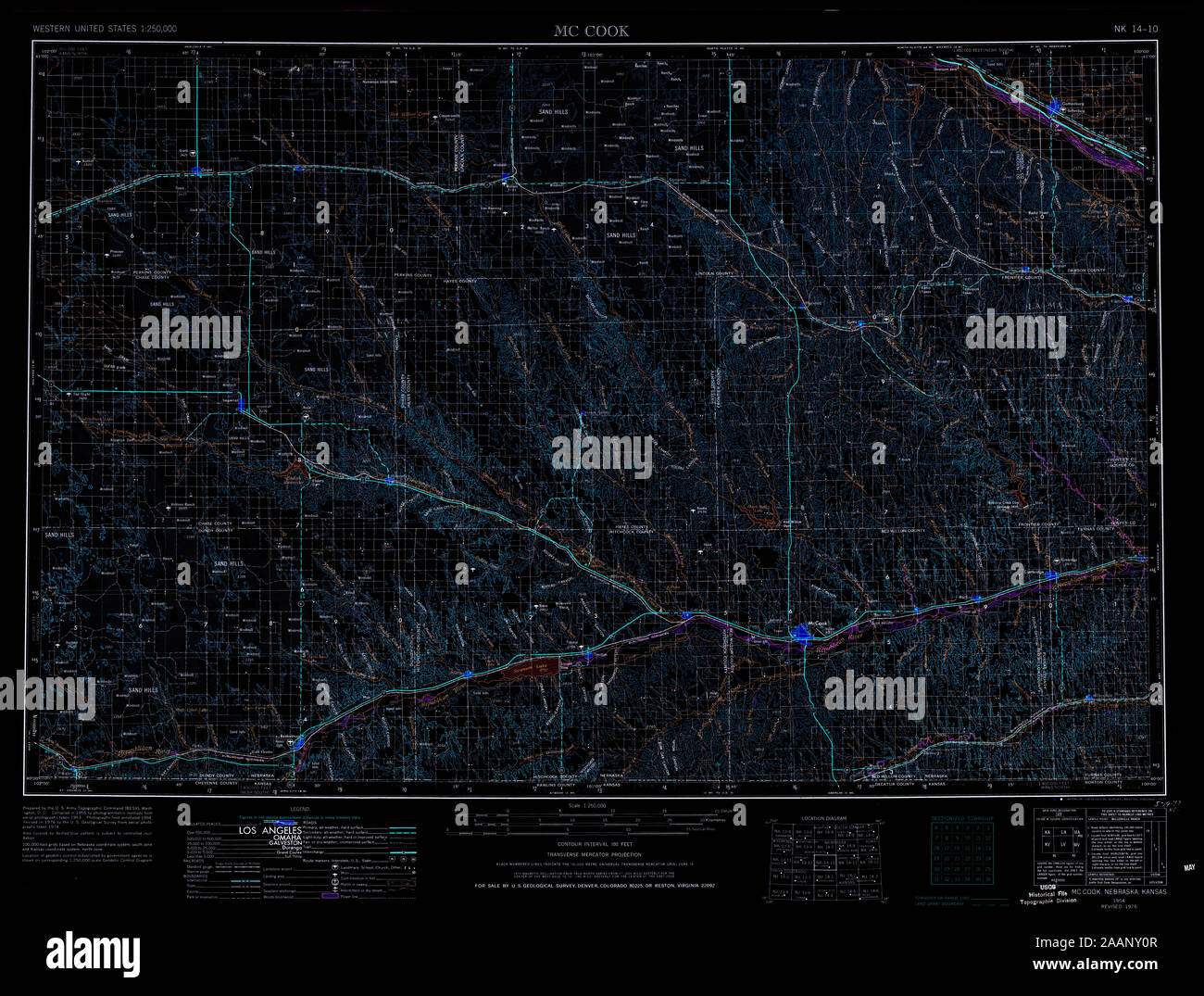 Map of mccook nebraska hi-res stock photography and images - Alamy