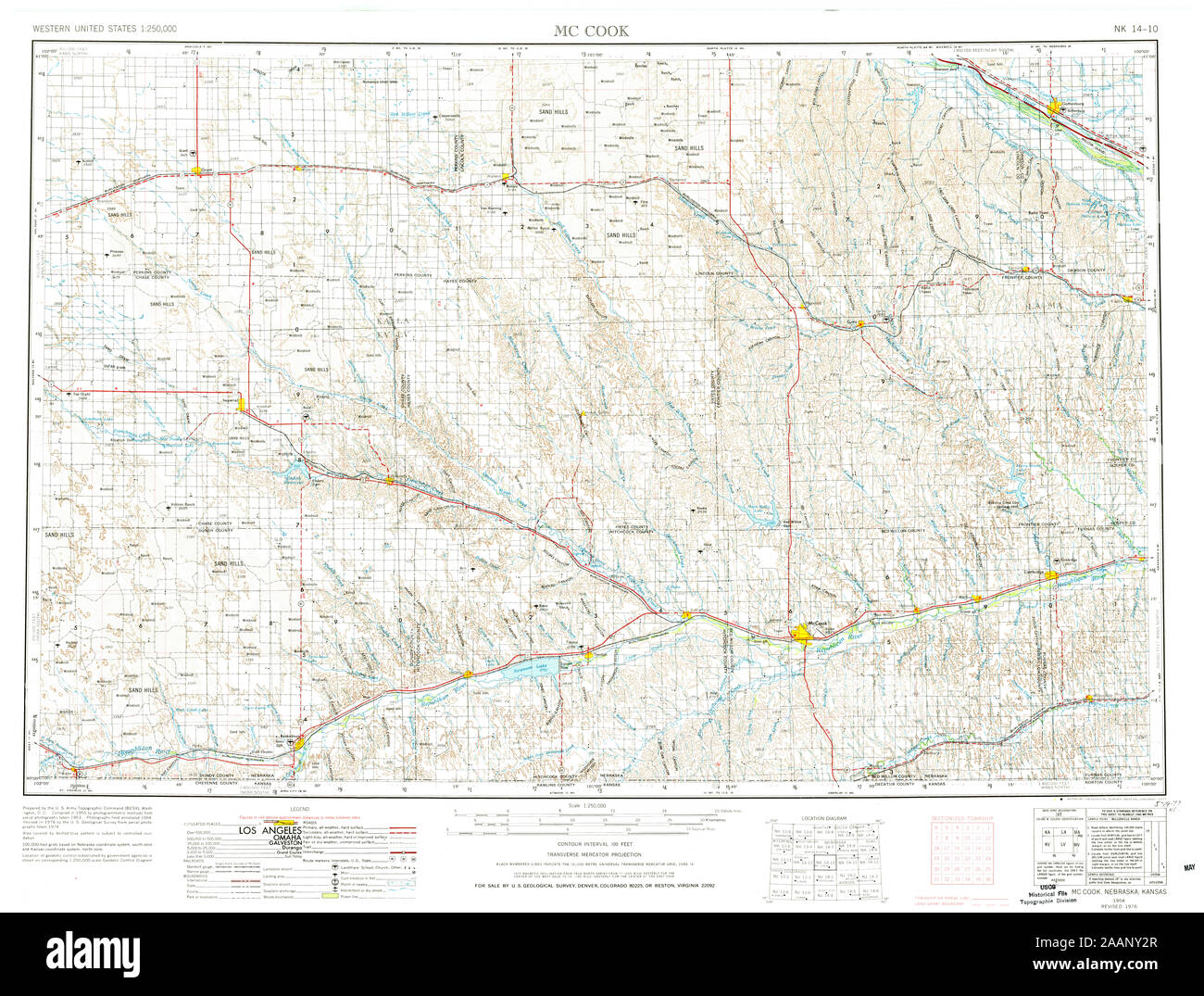 Map of mccook hi-res stock photography and images - Alamy