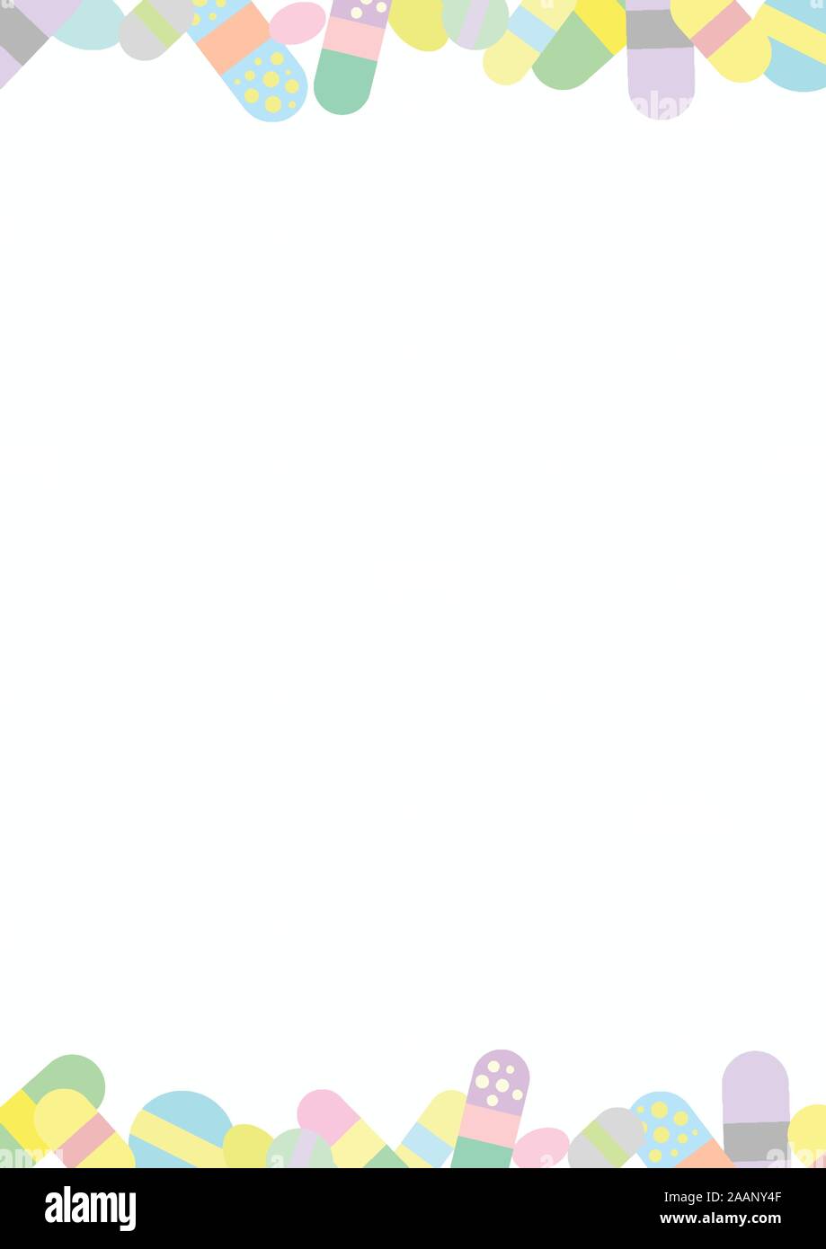 Prescription Pills and Drugs Illustration Border Frame Vector Stock ...