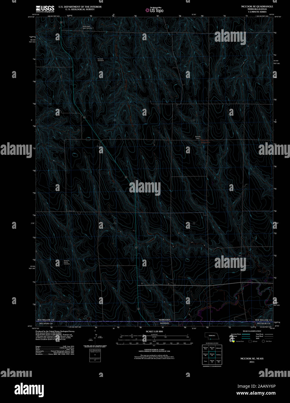 Map of mccook nebraska hi-res stock photography and images - Alamy