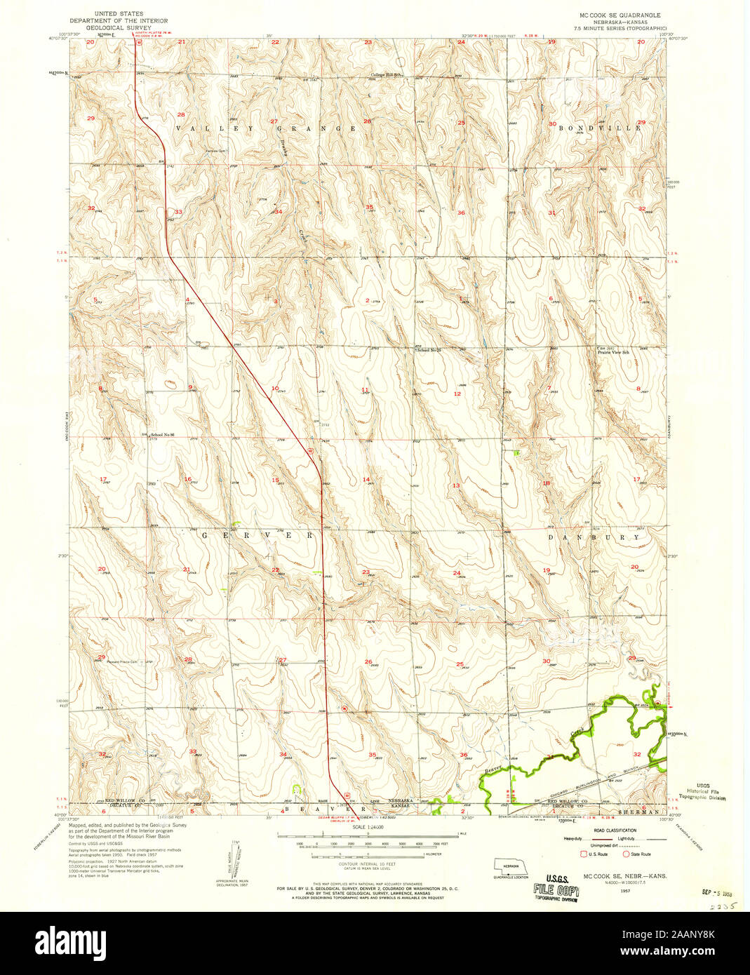Map of mccook nebraska hi-res stock photography and images - Alamy