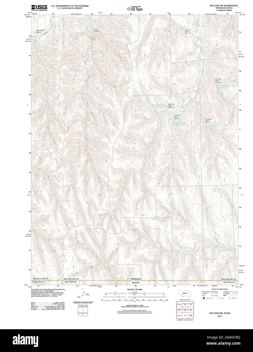 Mccook map hi-res stock photography and images - Alamy