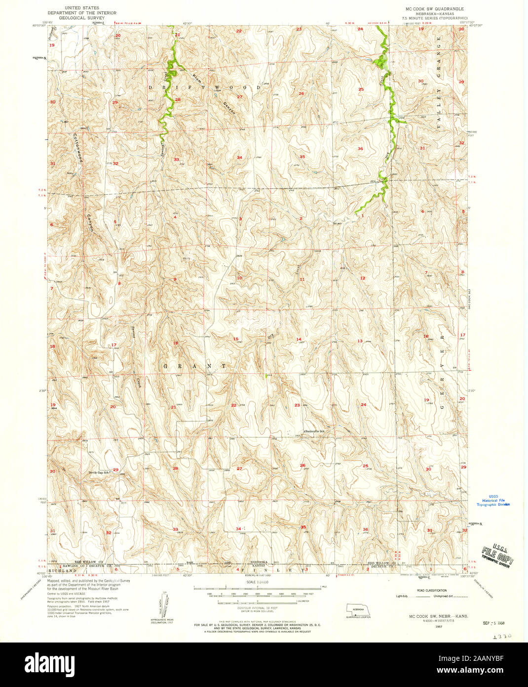 Map of mccook nebraska hi-res stock photography and images - Alamy