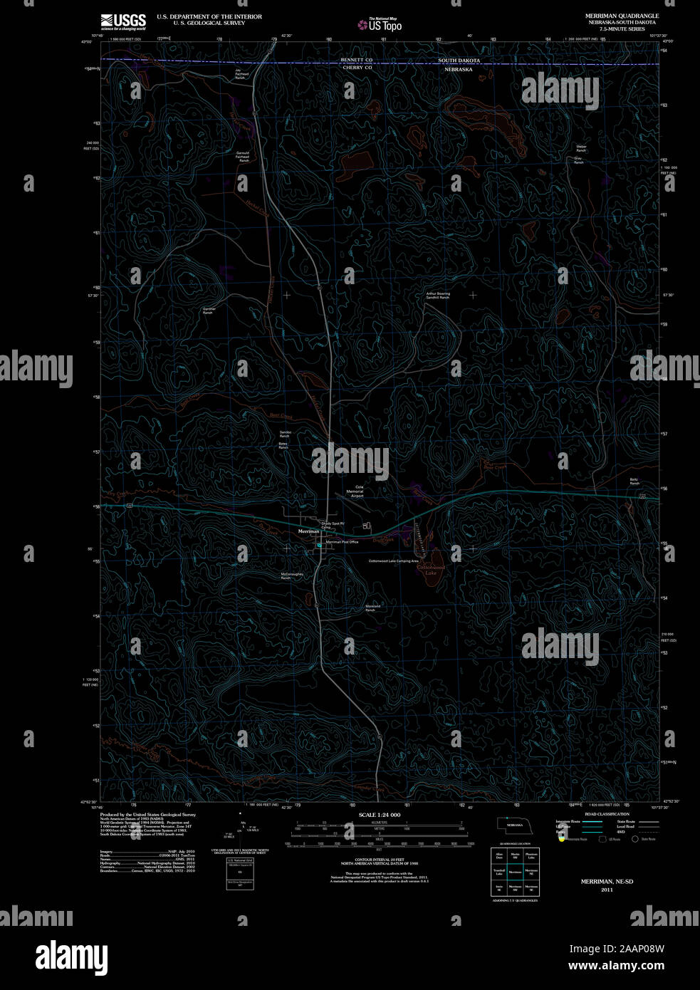 Merriman nebraska map hi-res stock photography and images - Alamy