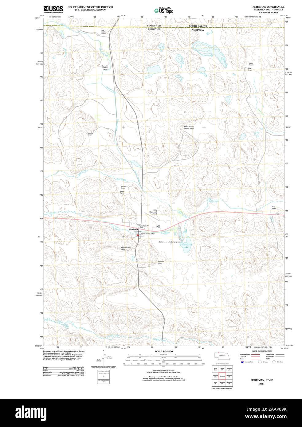 Map of merriman nebraska hi-res stock photography and images - Alamy