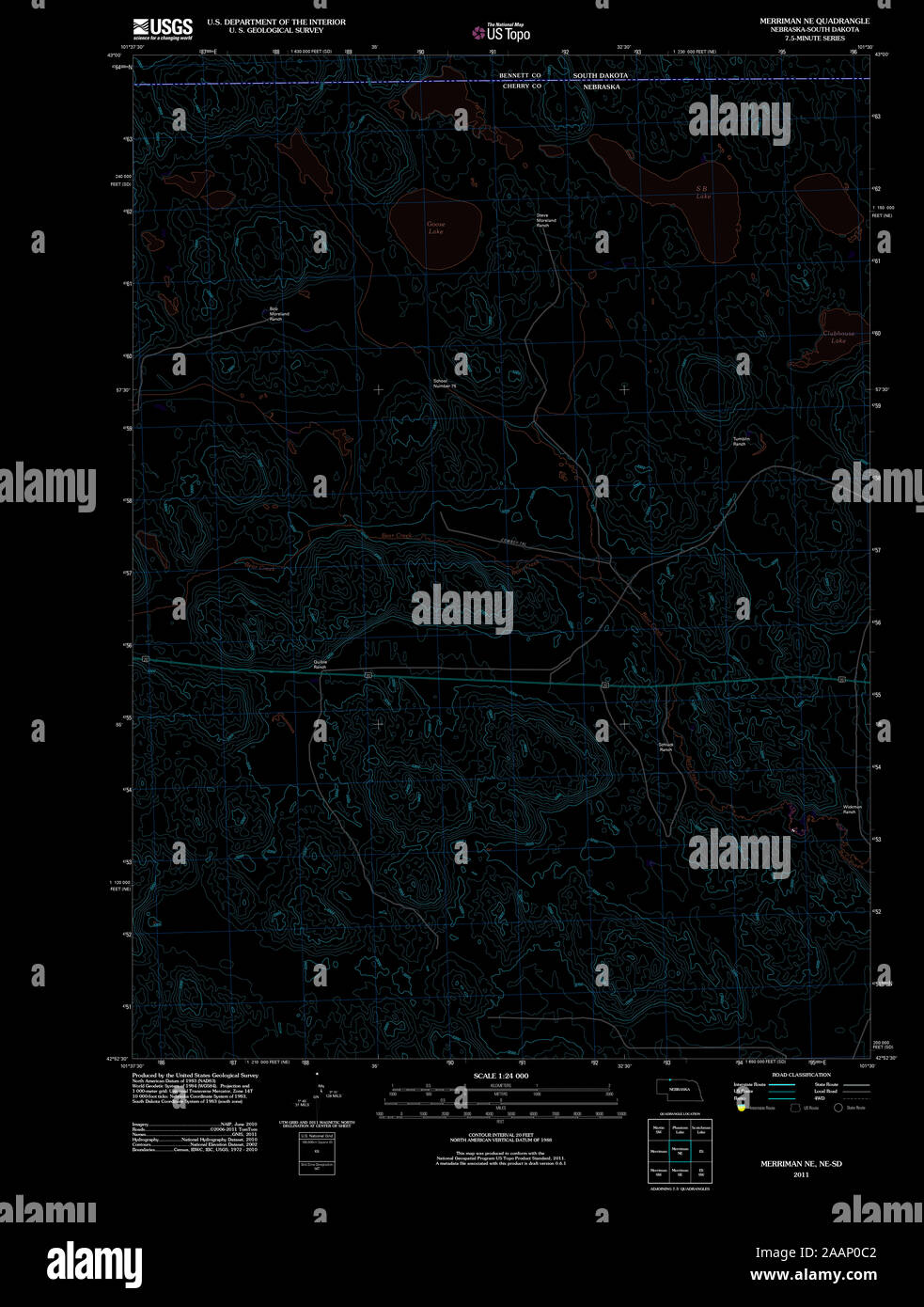 Map of merriman nebraska hi-res stock photography and images - Alamy