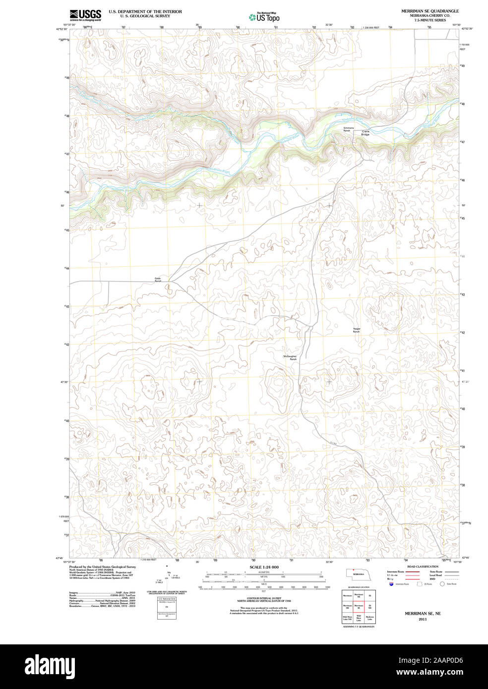 Merriman nebraska map hi-res stock photography and images - Alamy