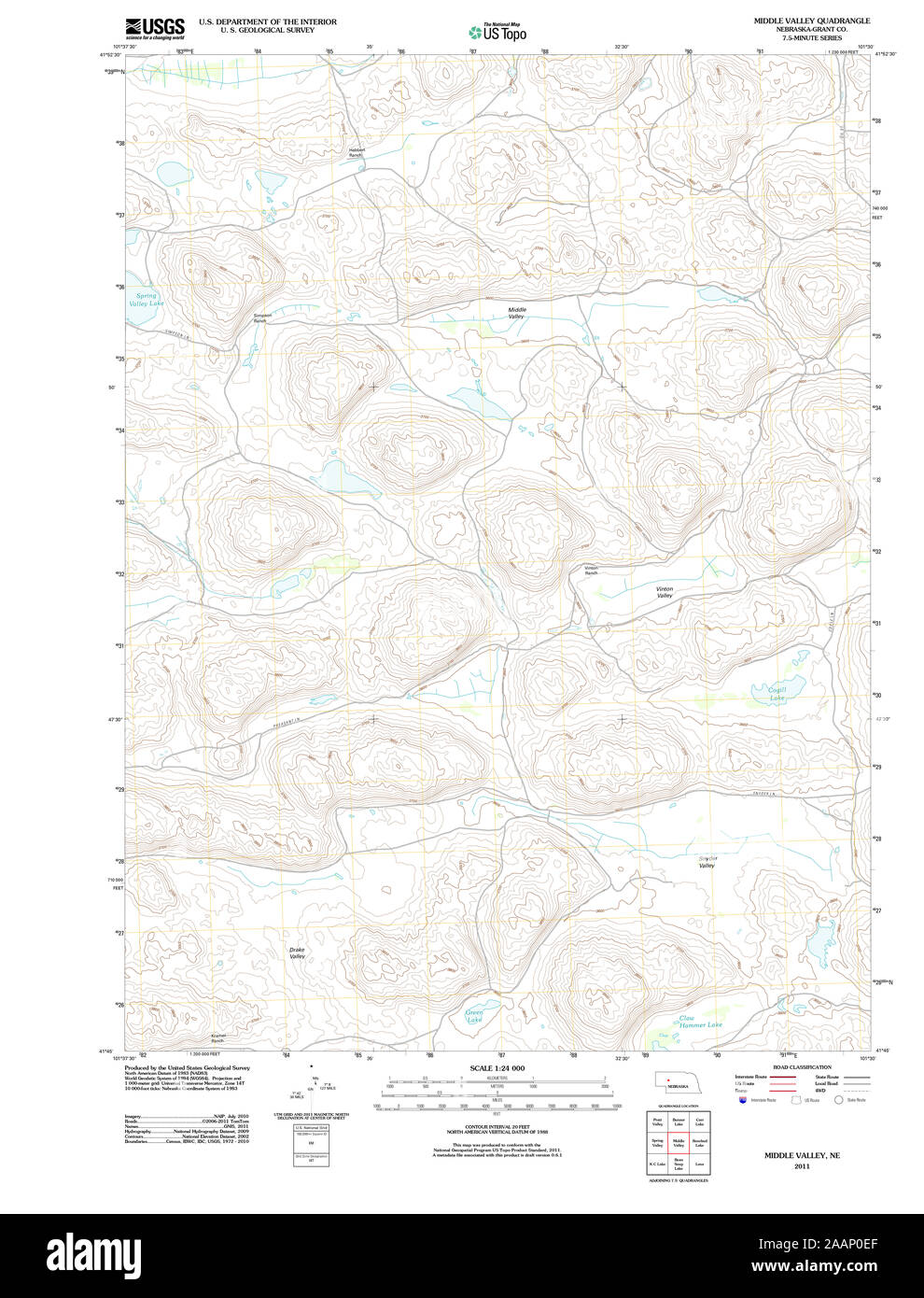Nebraska valley map hi-res stock photography and images - Alamy