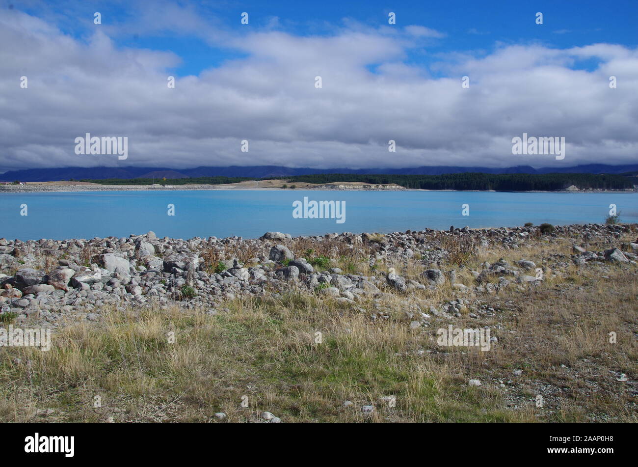 Te Araroa Trail. Pukaki Flats Track. South Island. New Zealand Stock ...