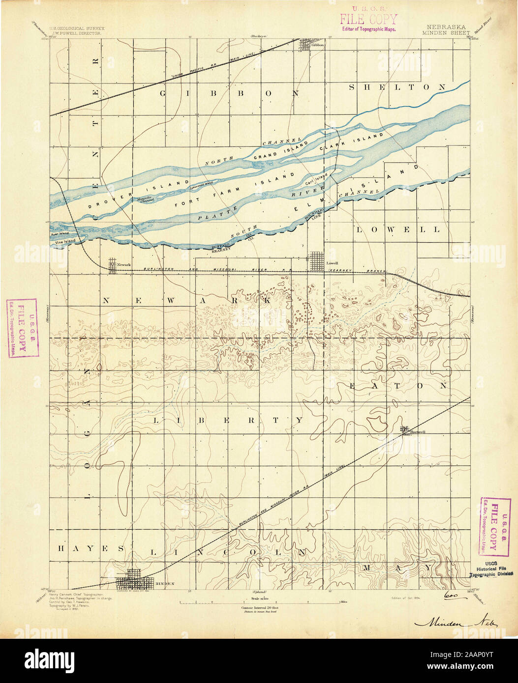Map of minden nebraska hi-res stock photography and images - Alamy