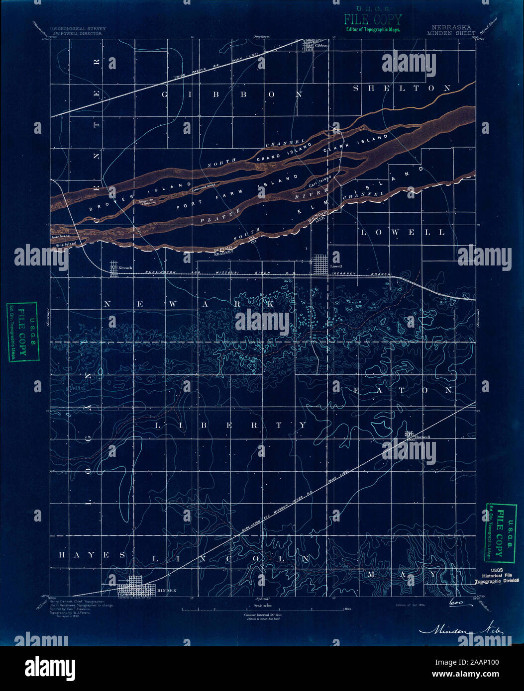 Map of minden nebraska hi-res stock photography and images - Alamy