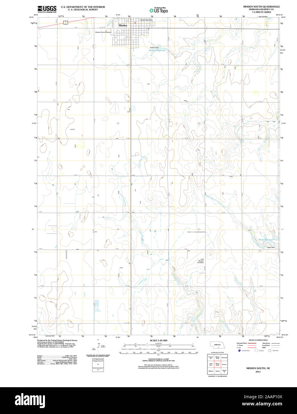 Map of minden nebraska Cut Out Stock Images & Pictures - Alamy