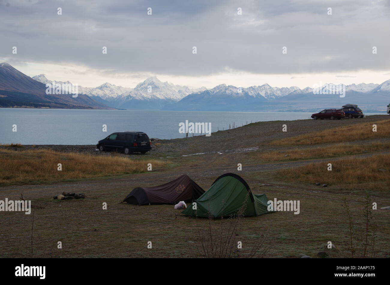 Te Araroa Trail. Pukaki Flats Track. South Island. New Zealand Stock ...