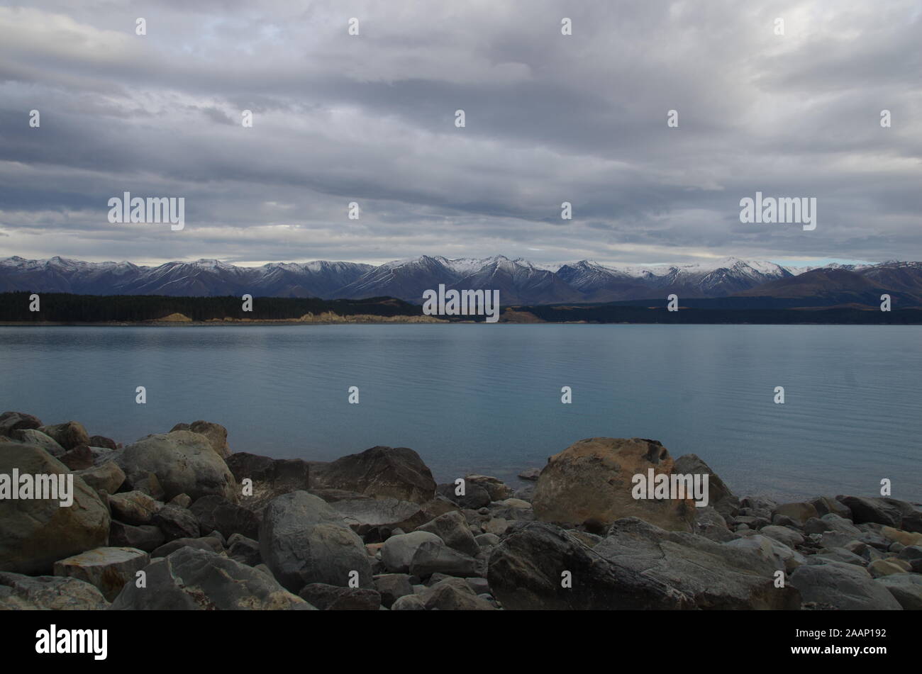 Te Araroa Trail. Pukaki Flats Track. South Island. New Zealand Stock ...