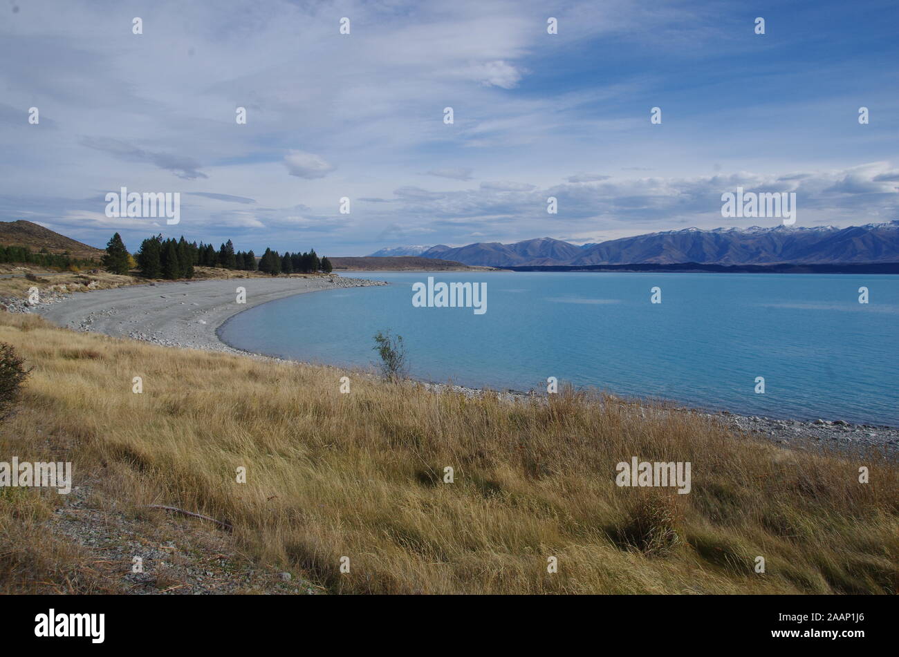 Te Araroa Trail. Pukaki Flats Track. South Island. New Zealand Stock ...
