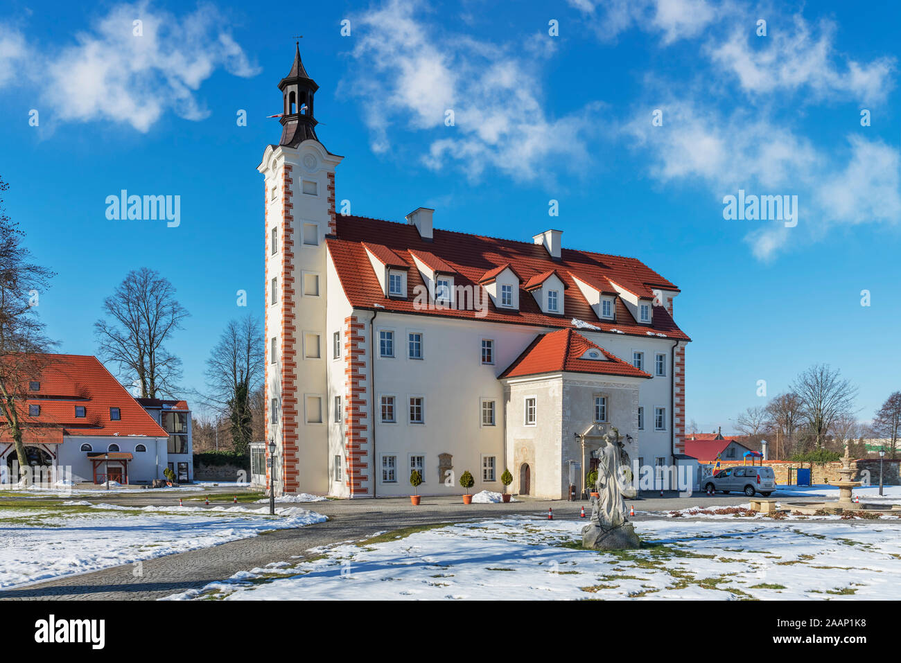 Lagow Palace was built in 1581. The renaissance-style building now ...