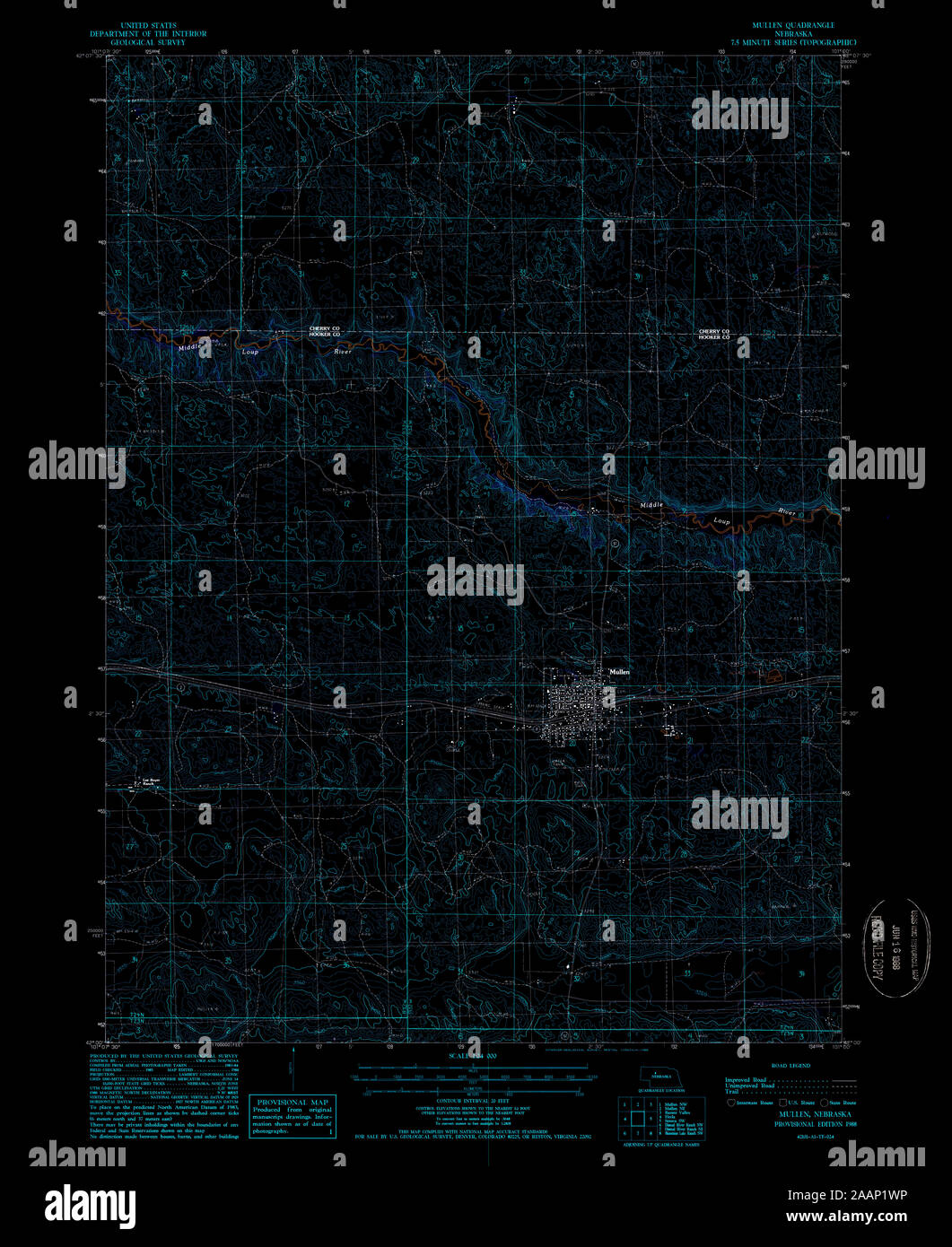 Map of mullen nebraska hi-res stock photography and images - Alamy