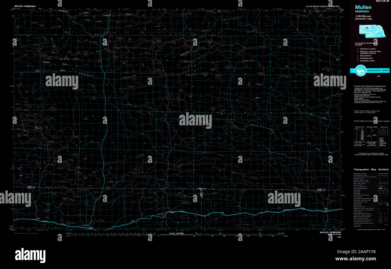 Map of mullen nebraska hi-res stock photography and images - Alamy