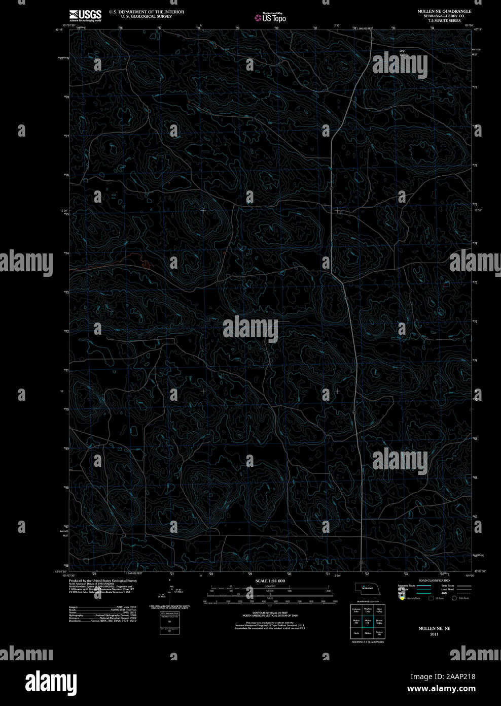 Map of mullen nebraska hi-res stock photography and images - Alamy