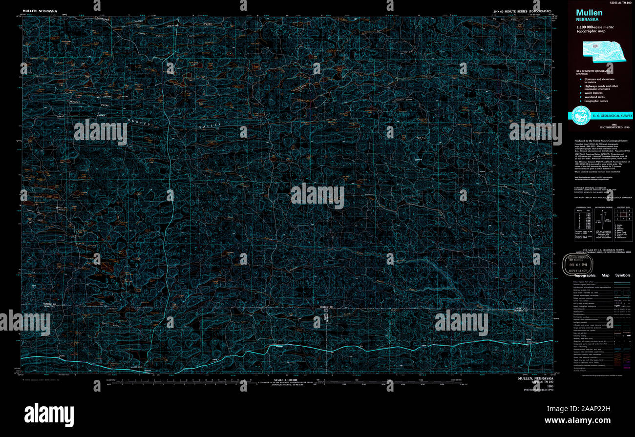 Map of mullen nebraska hi-res stock photography and images - Alamy