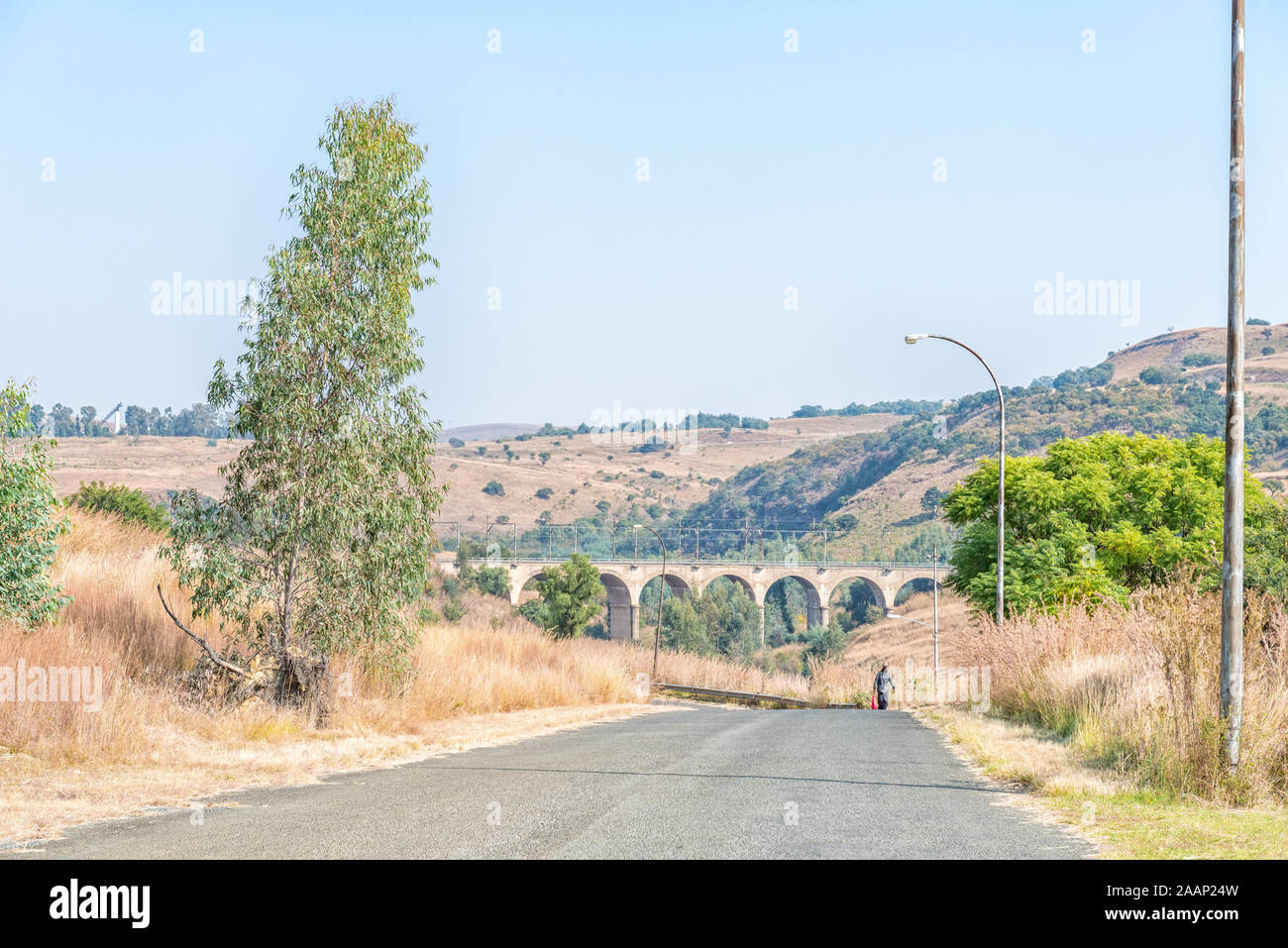 WATERVAL BOVEN, SOUTH AFRICA - MAY 22, 2019: A view of the railroad ...