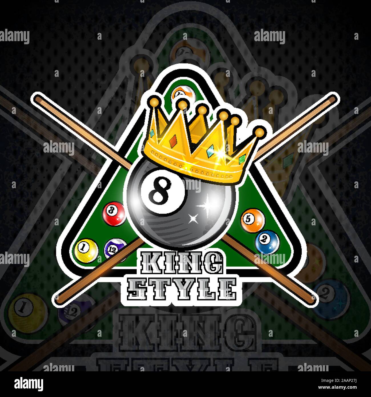 8 ball pool logo Stock Vector Images - Alamy