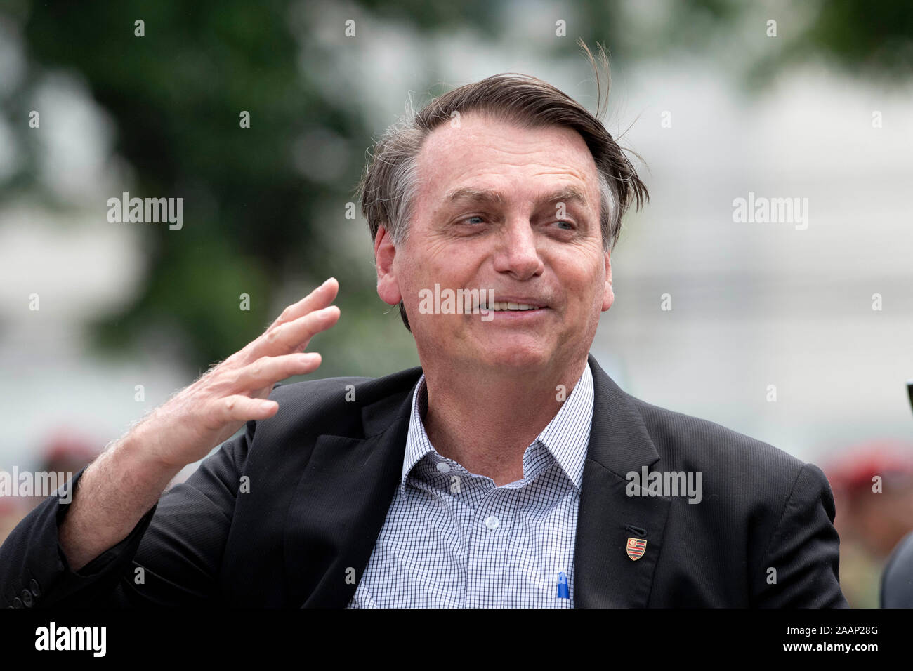 Rio De Janeiro, Brazil. 23rd Nov, 2019. President of the Republic Jair ...