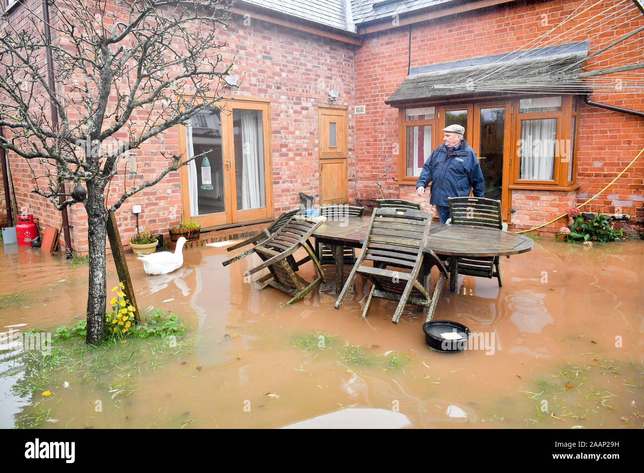 The flooded property of Dan Fitzsimons in Clyst St Mary, Exeter, where ...