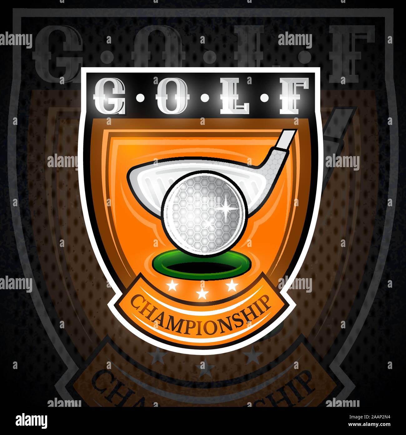 Golf logo club shield hi-res stock photography and images - Alamy