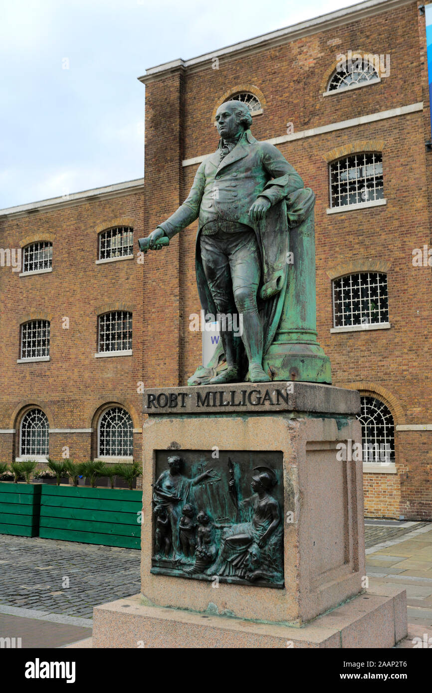 Statue of Robert Milligan, Museum of London, West India Docks, Canary ...