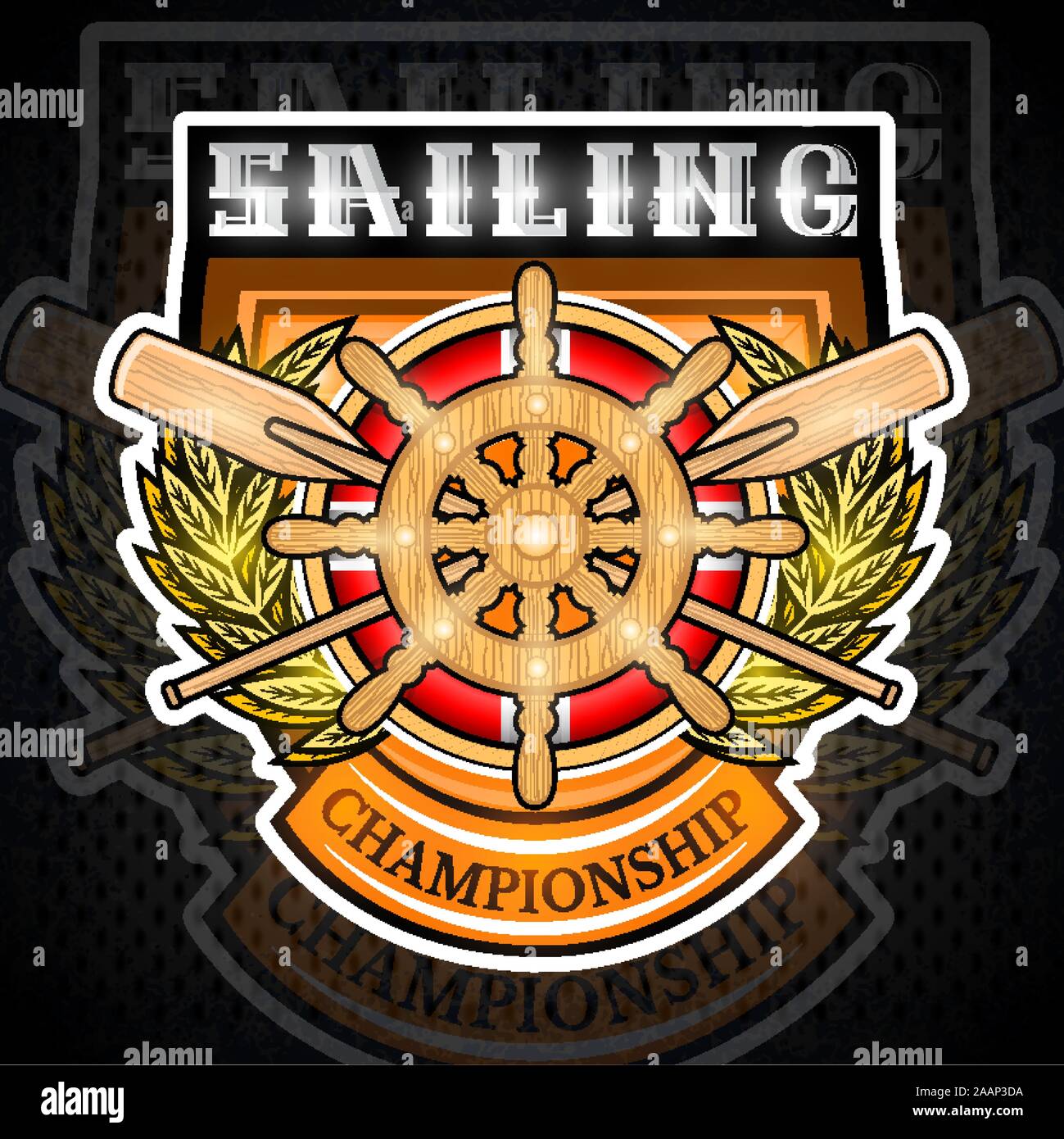 Crossed oars logo hi-res stock photography and images - Alamy