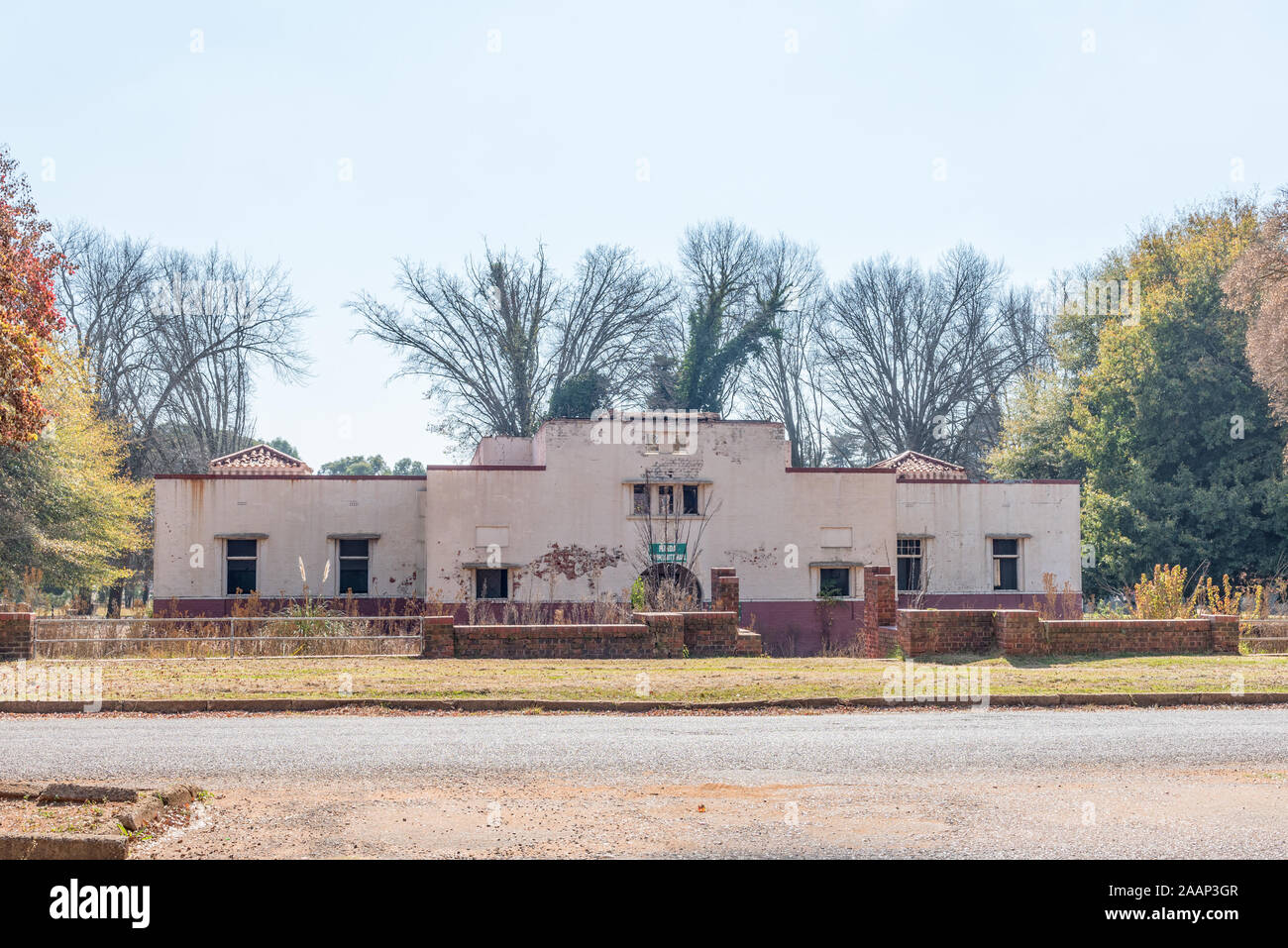 BELFAST, SOUTH AFRICA - MAY 22, 2019: Ruin of the Funda Community Hall ...
