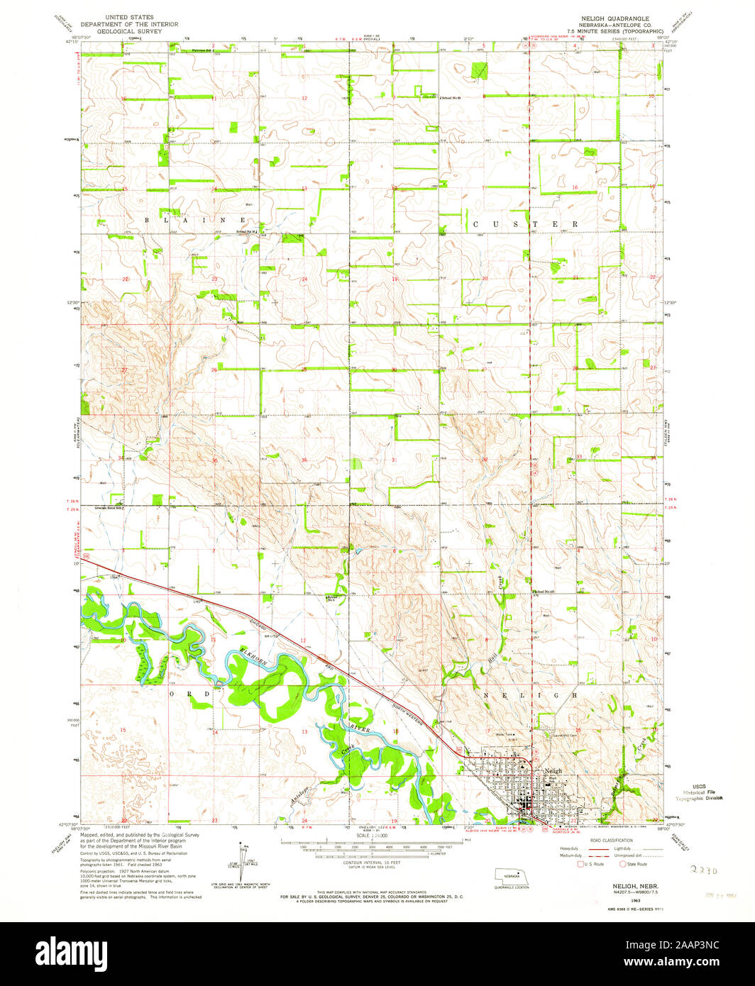 Map of neligh hi-res stock photography and images - Alamy