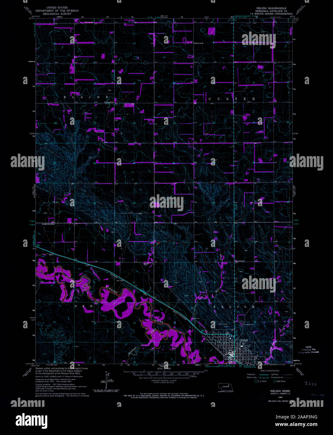 Map of neligh hi-res stock photography and images - Alamy